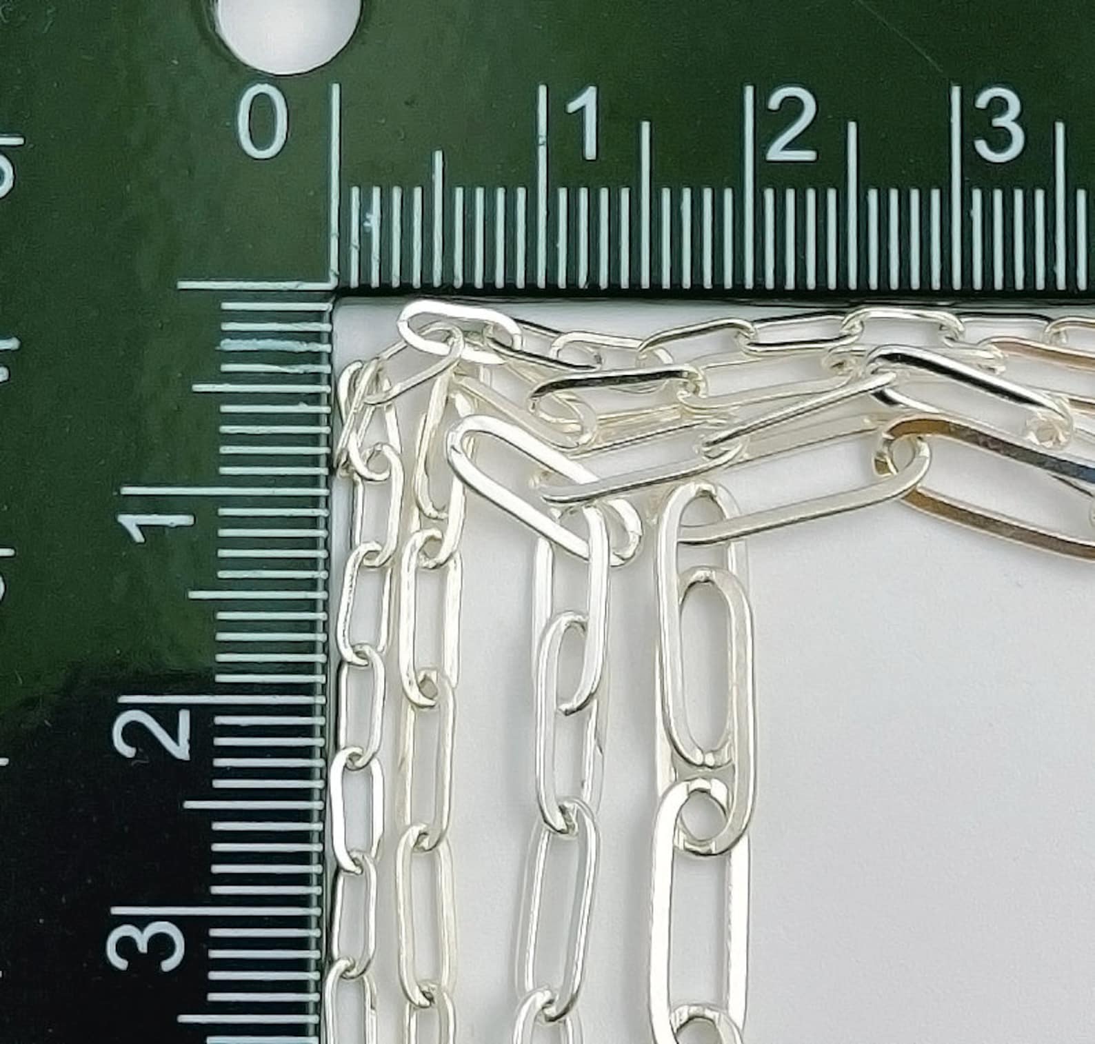 Shiny Silver Paperclip Chain Oval Paperclip Dainty Chain by Yard ...