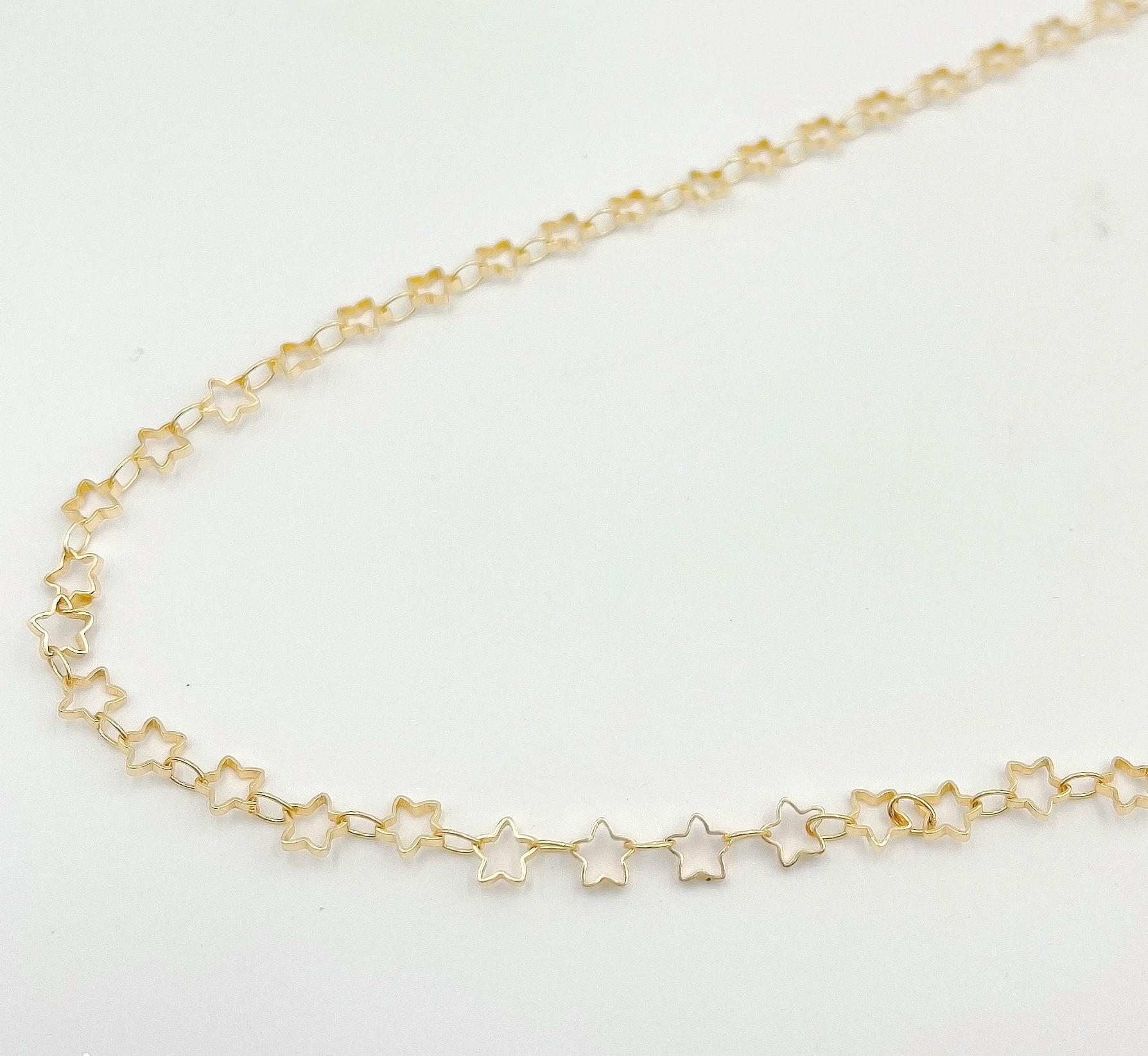 Gold Star Chain for Jewelry Making 14K Gold Star Rosary Chain - Etsy