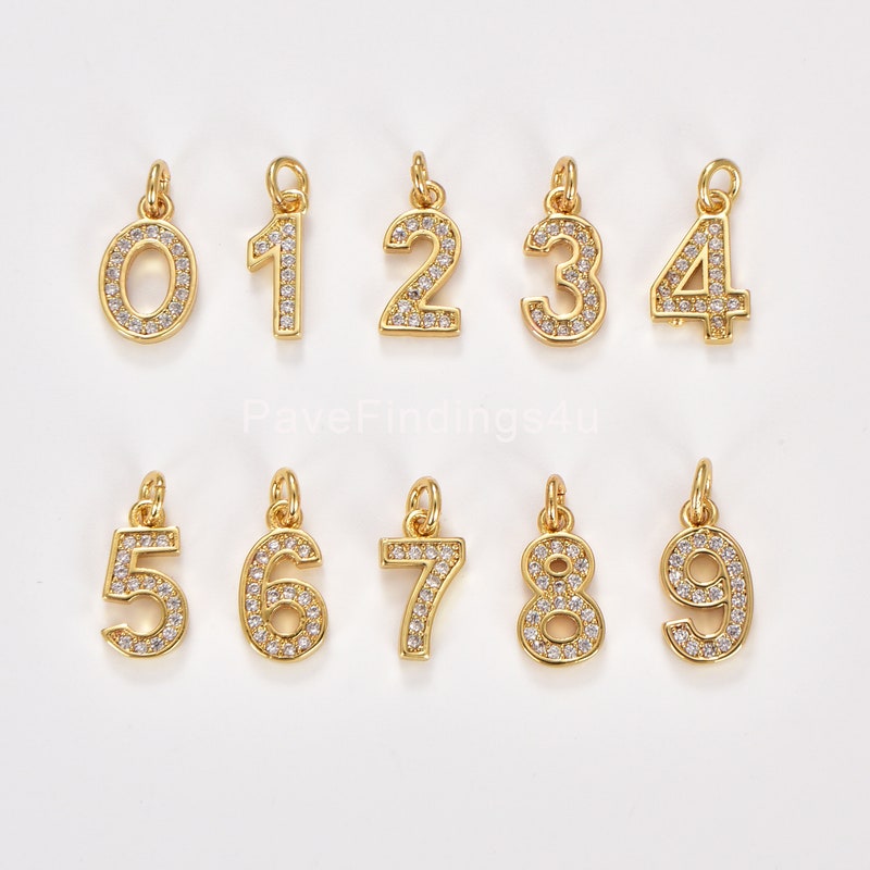 Number Charms - Etsy