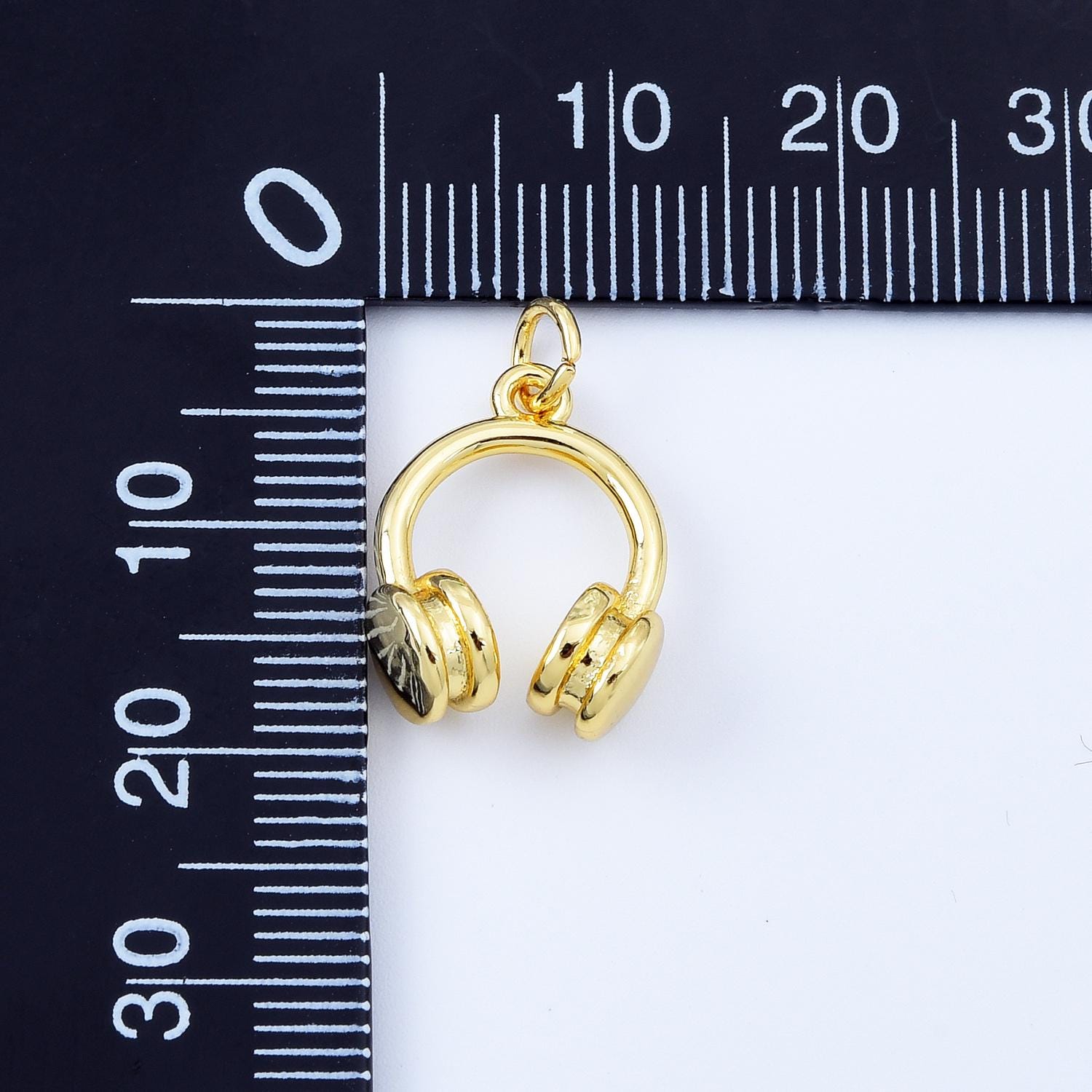 Dainty Headset Charm, Gold Filled Music Headphones Minimalist Pendant ...