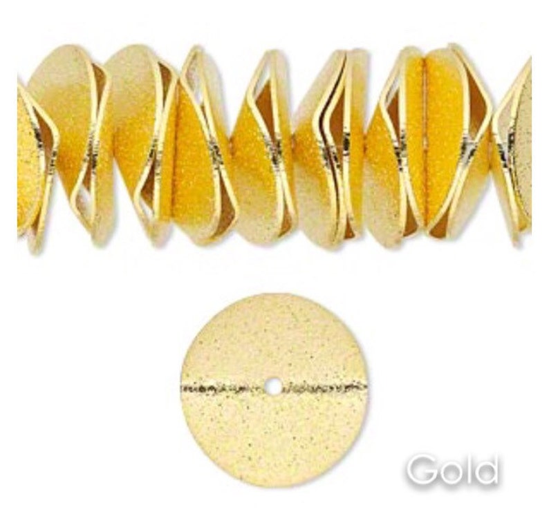 12mm Wavy Corn Flake Spacer Potato Chip Beads Brushed Silver - Etsy