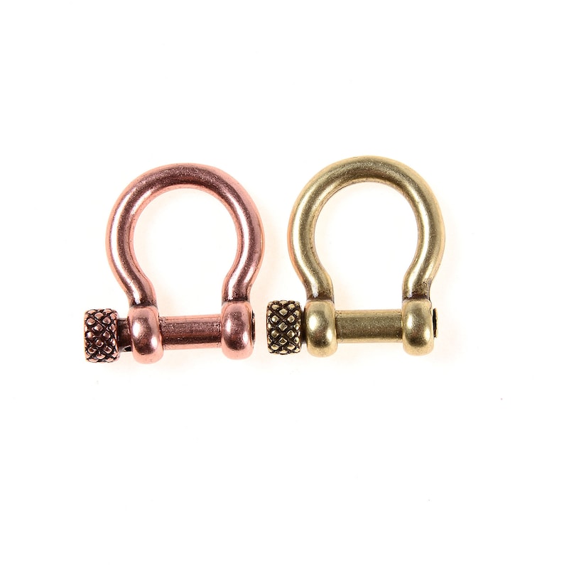 18K Gold Bow Shackle Clasp With Screw Pin 8mm for Paracord - Etsy