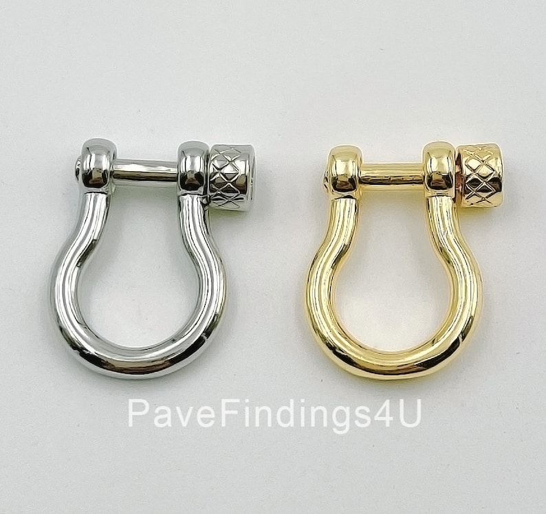 18K Gold Screw Clasp Lock Anchor Shackle Gold Bracelet | Etsy