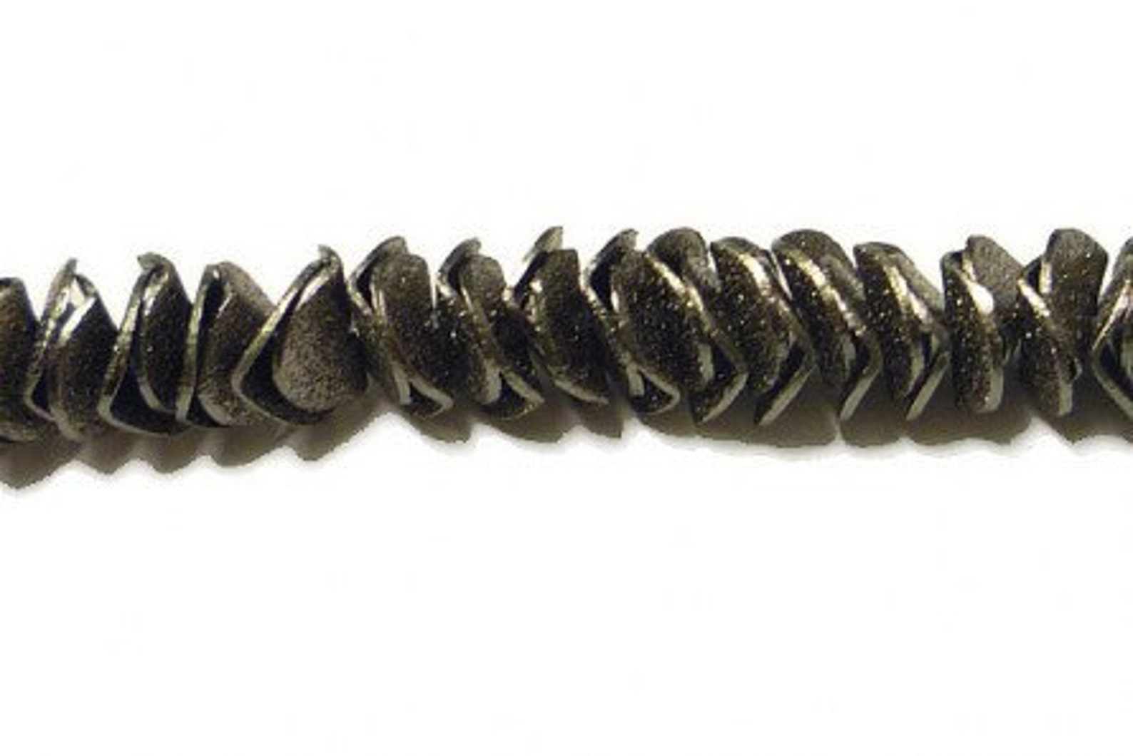 BLACK Potato Chip Bead, Wavy Corn Flake Spacer, Potato Chip Spacer ...