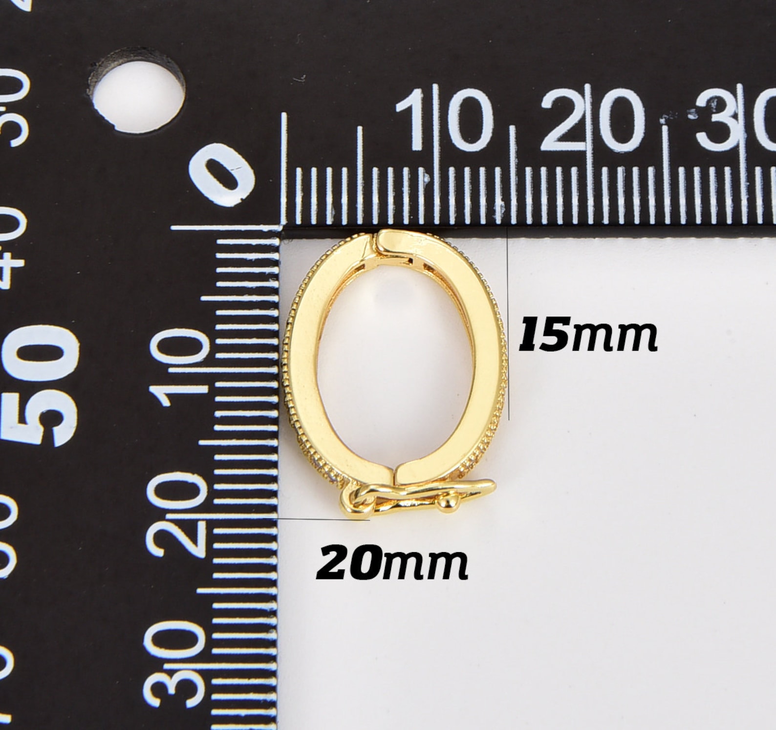 18K Gold Round Bail Clasp, Removable Bail Clasp, Oval Clasp, Necklace ...