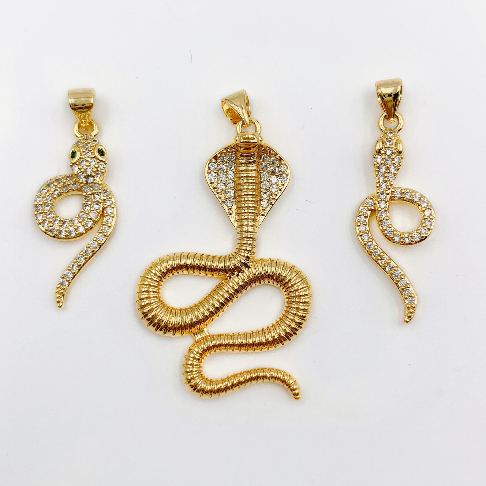 Snake Charm, King Cobra Charm, 22K Gold Snake Charm, Serpent Charm ...