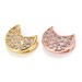 Crescent Moon Micro Pave Cz, Pave Crescent, Pave Crescent Moon ...