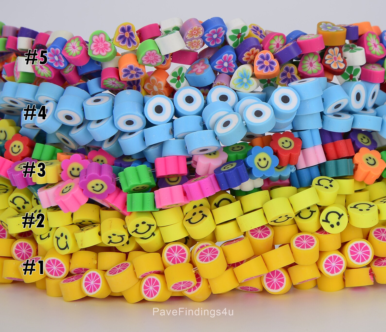 10mm Assorted Design Polymer Clay Beads High Quality Polymer - Etsy