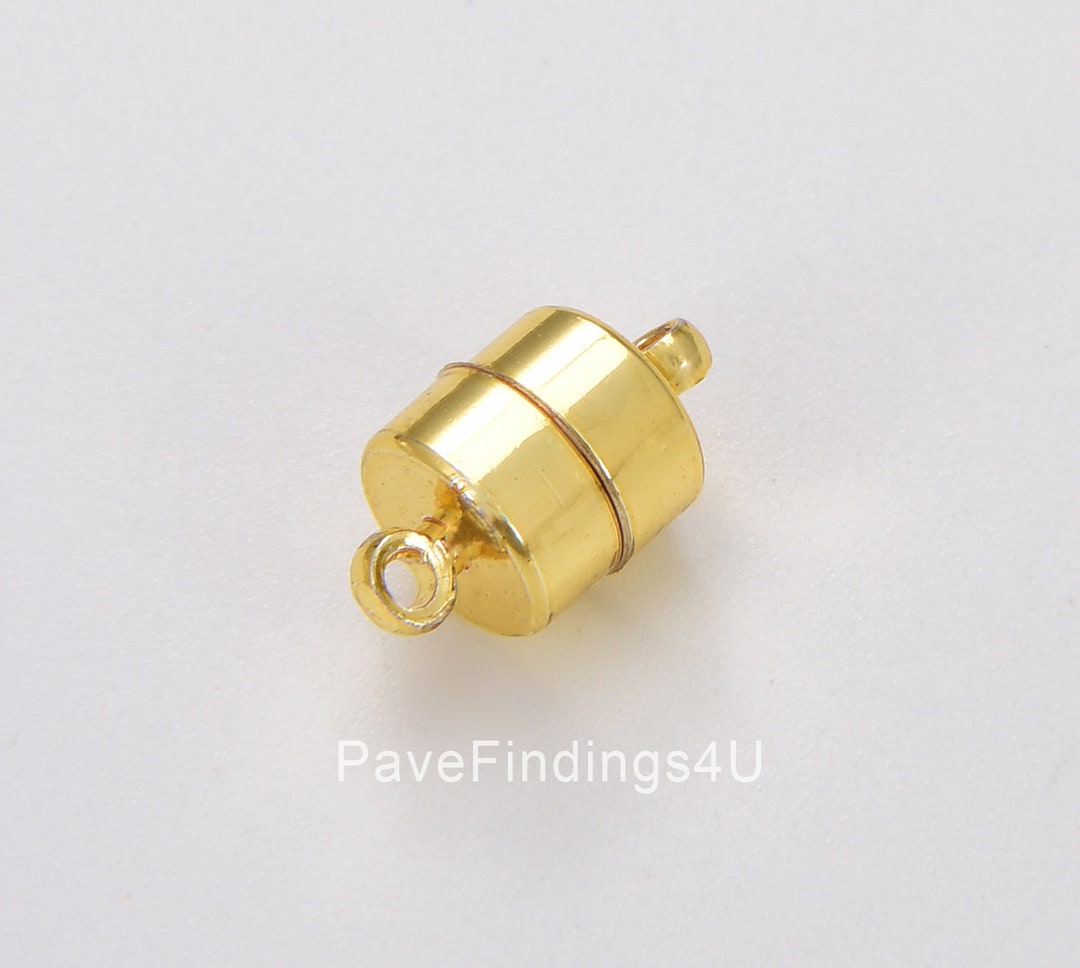 Magnetic Connector Clasp Closure, Gold Filled Round Magnetic Clasp ...