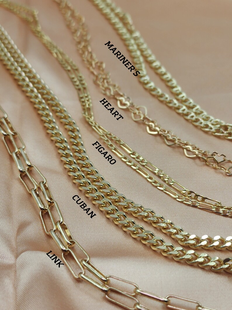 Mariner's Chain, Cuban Chain, Heart Chain, Figaro Chain, Ready to Use ...