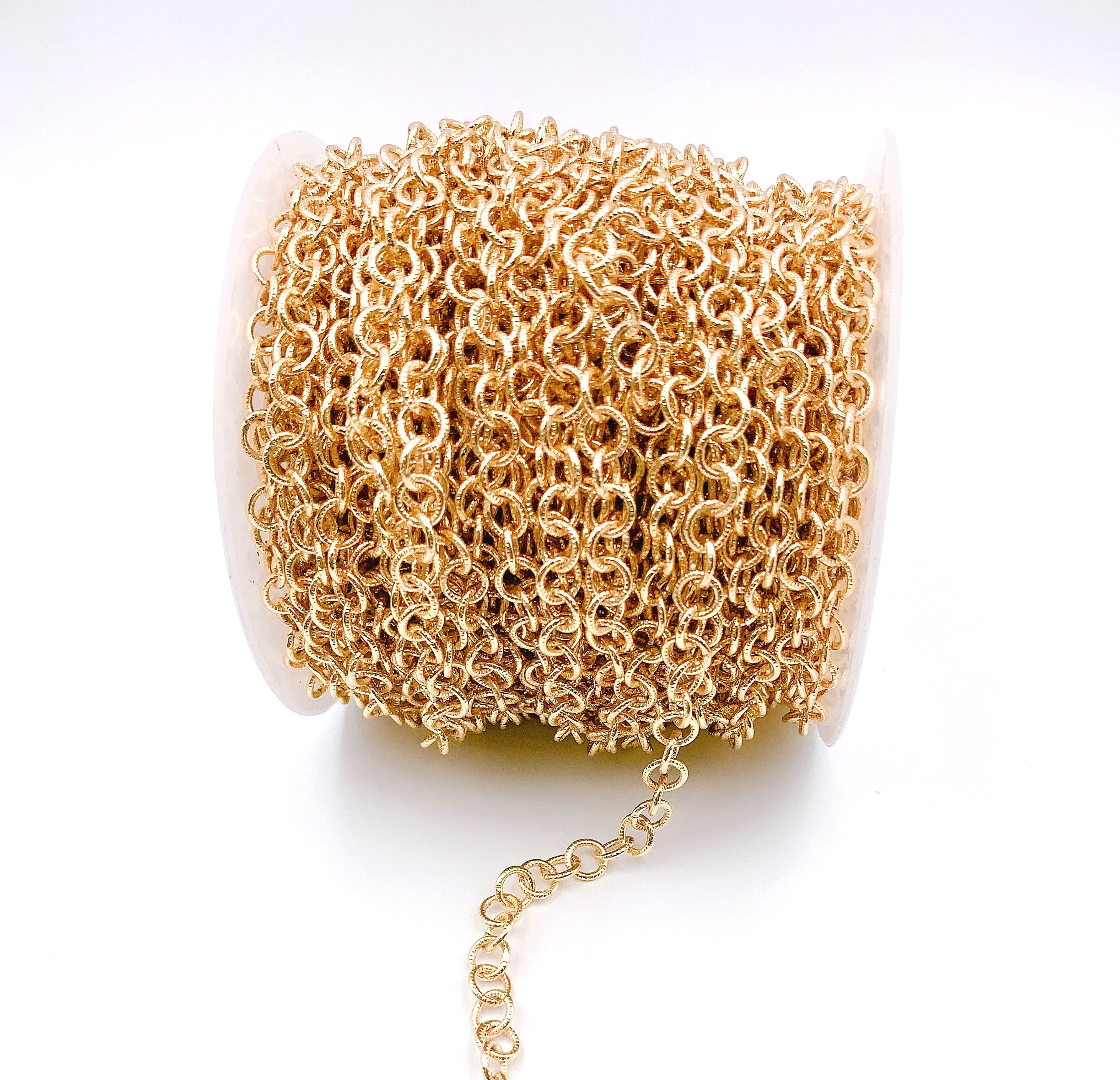 14K Gold Rolo Cable Chain by Yard Gold Cable Rolo Chain by | Etsy