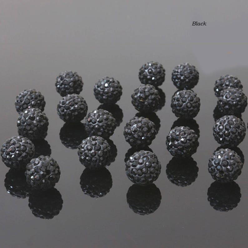 1pc/10pcs 10MM SHAMBALLA Pave Crystal Bead Czech Crystal - Etsy