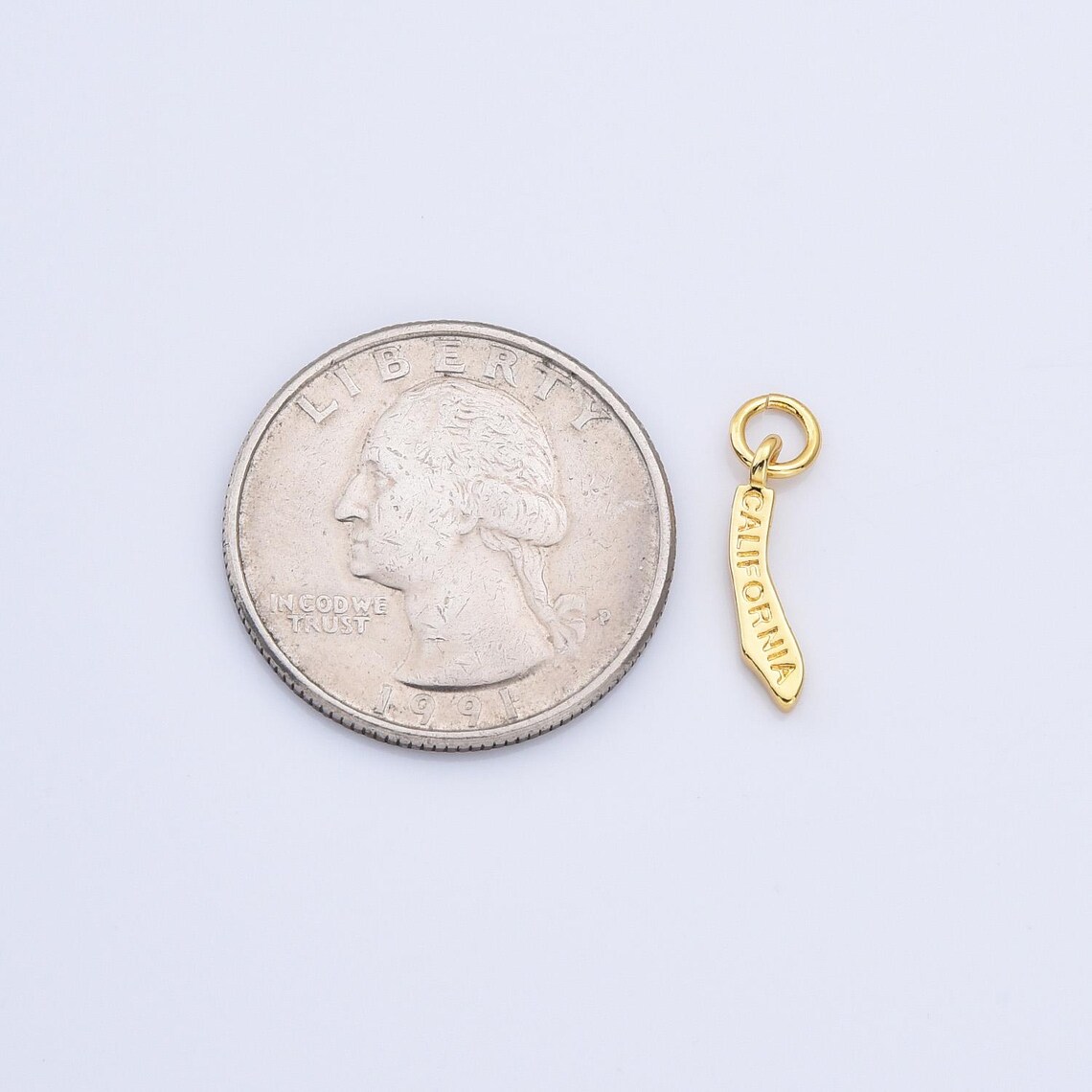 California State Charm, Gold Filled California State Gold Pendant, CA ...