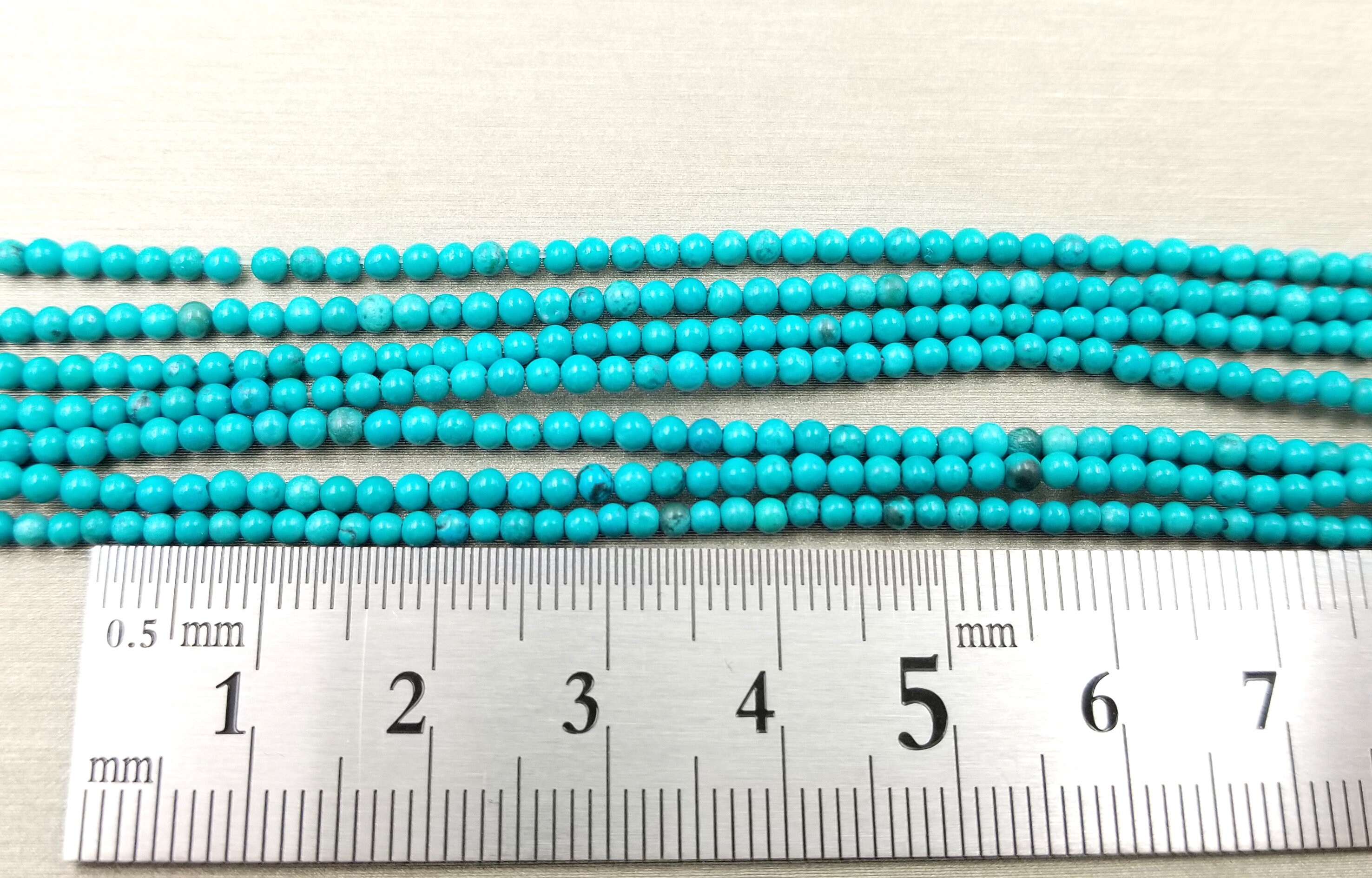 2mm/3mm Natural Mint Blue Turquoise Beads Grade AAA Round | Etsy