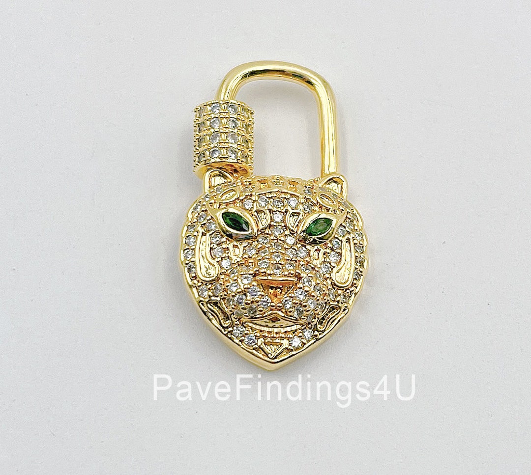 18K Gold Lion Head Screw Clasp Carabiner Screw Clasp Screw - Etsy