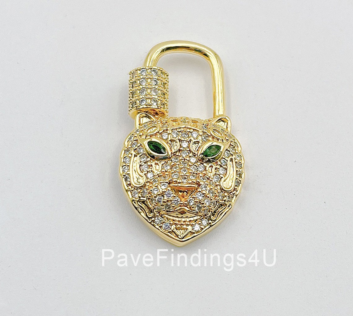 18K Gold Lion Head Screw Clasp Carabiner Screw Clasp Screw | Etsy