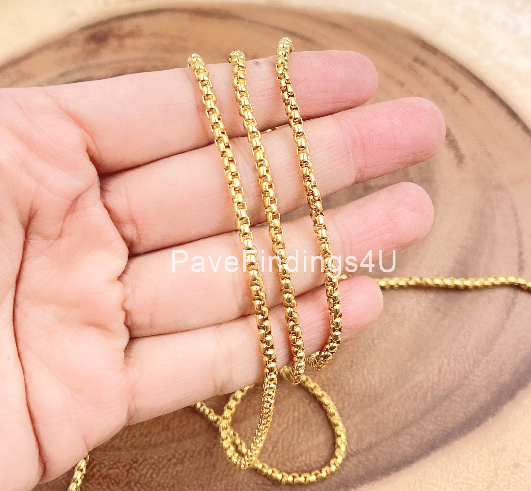 Square Box Link Chain by Yard Gold Filled Unfinished Box Link - Etsy