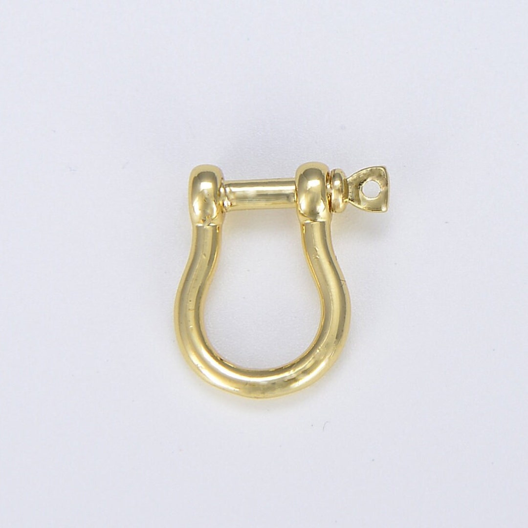Gold Screw Clasp Lock, Anchor Shackle, Nautical Bracelet Clasps, Anchor ...