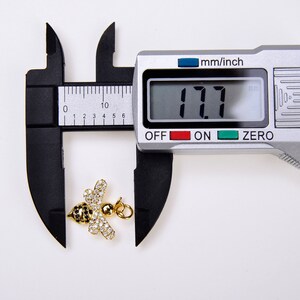 24K Gold Mini Bee Charm Pendant Bee Inspired Charm CZ Micro | Etsy