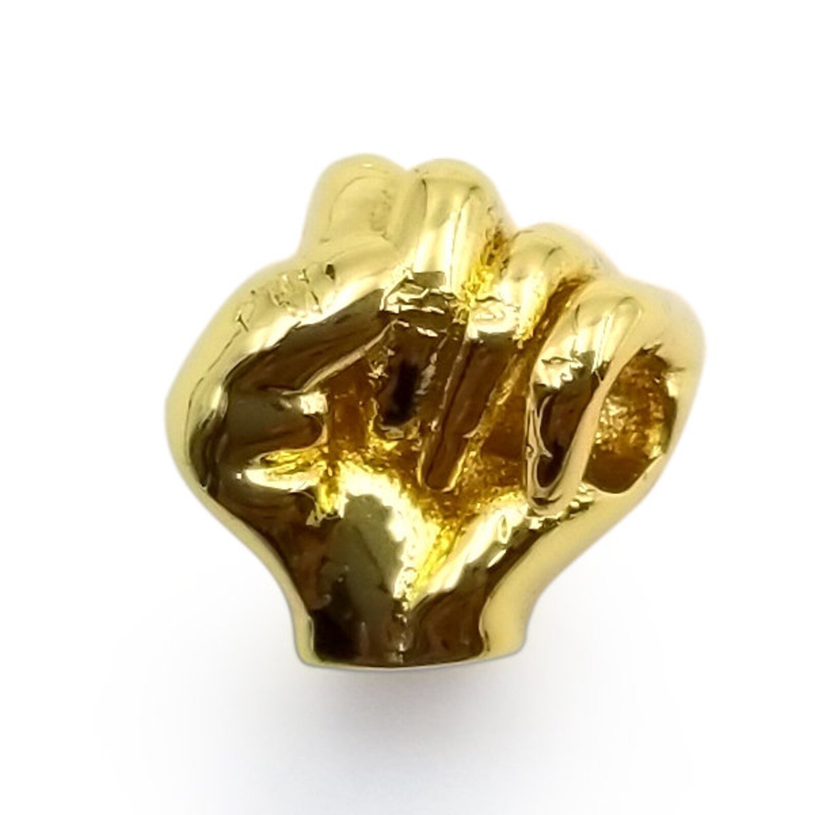 24K Gold Power Fist Beads Gold/silver/black/rose Gold Fist - Etsy