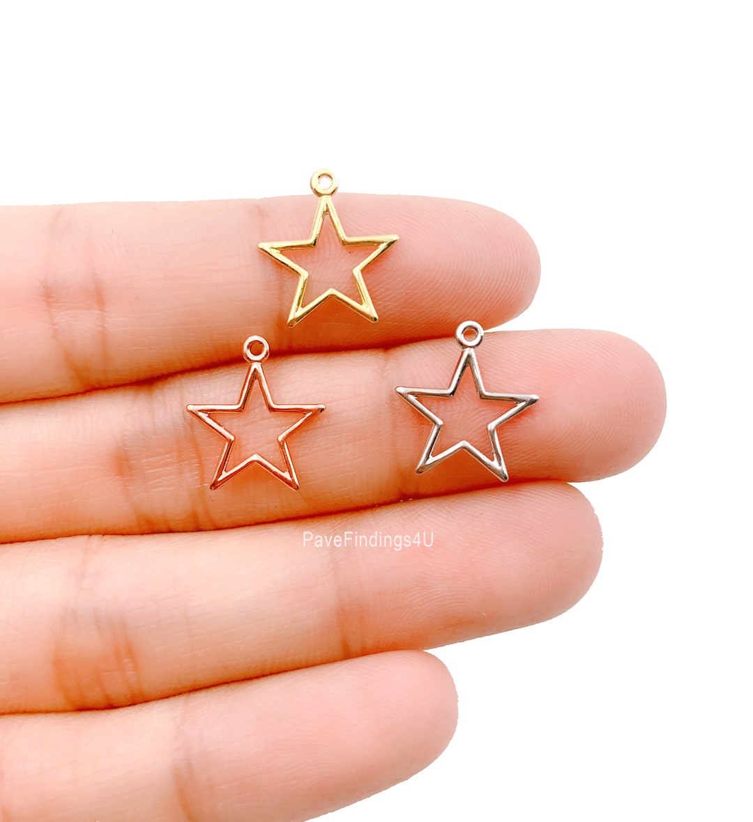 Gold Star Charm Pendant, Gold Filled Star Charm, Star Pendant, Star ...