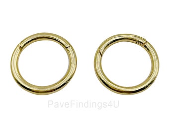 Gold Silver Rose Gold Spring Gate Ring13mm Round Circle Ring | Etsy