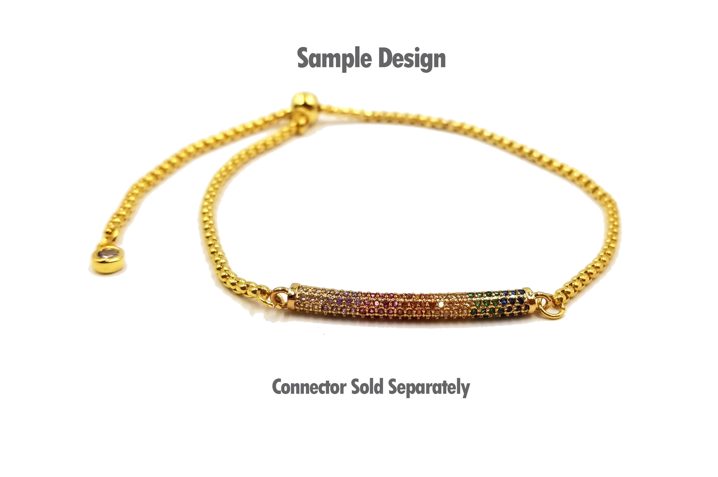 Slider Bracelet Chain Half Finished Slide Bracelet Sliding | Etsy