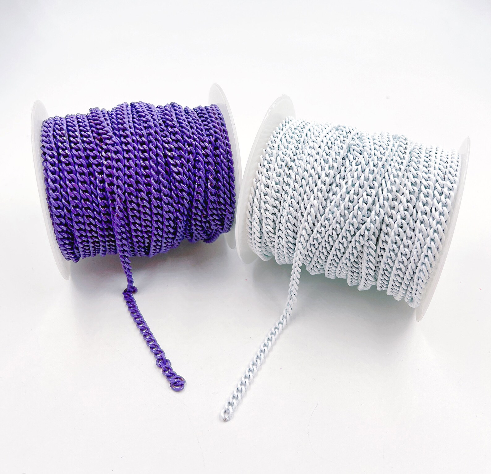 Neon Enamel Curb Chain by Yard Colorful Enamel 4mm Cuban Curb - Etsy