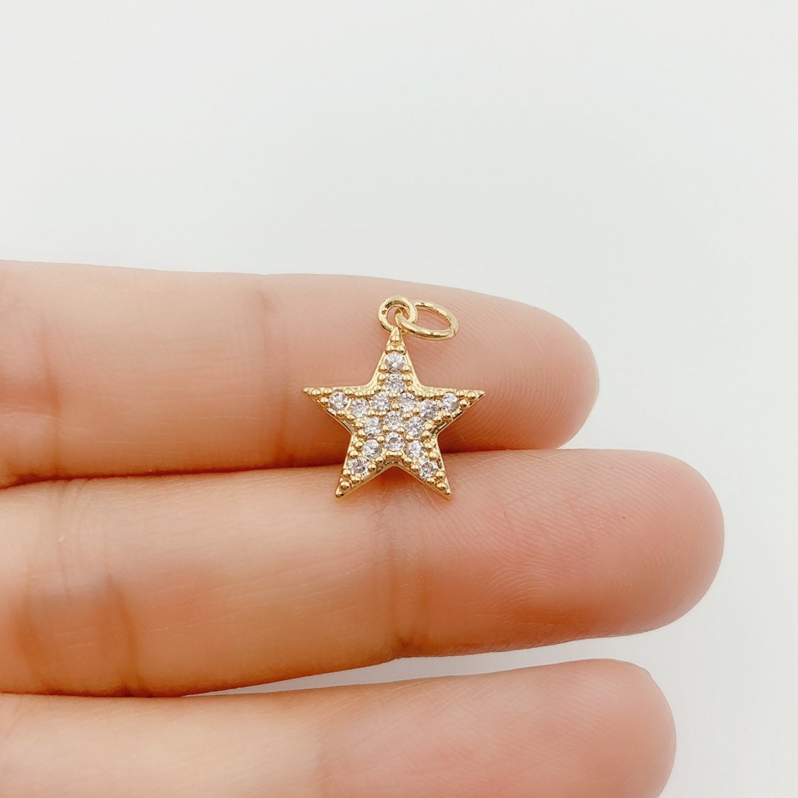 Cubic Star Micro Pave Five Point Star Pendant Star Shaped | Etsy