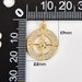 18K Gold Compass Charm, Compass Pendant, Compass Necklace, Charm ...