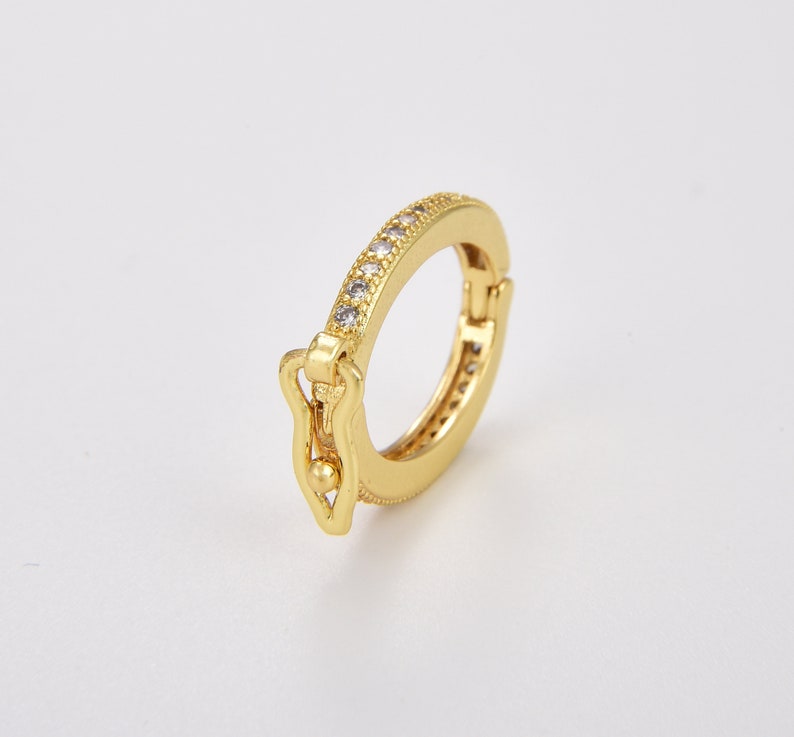 18K Gold Round Bail Clasp, Removable Bail Clasp, Oval Clasp, Necklace ...