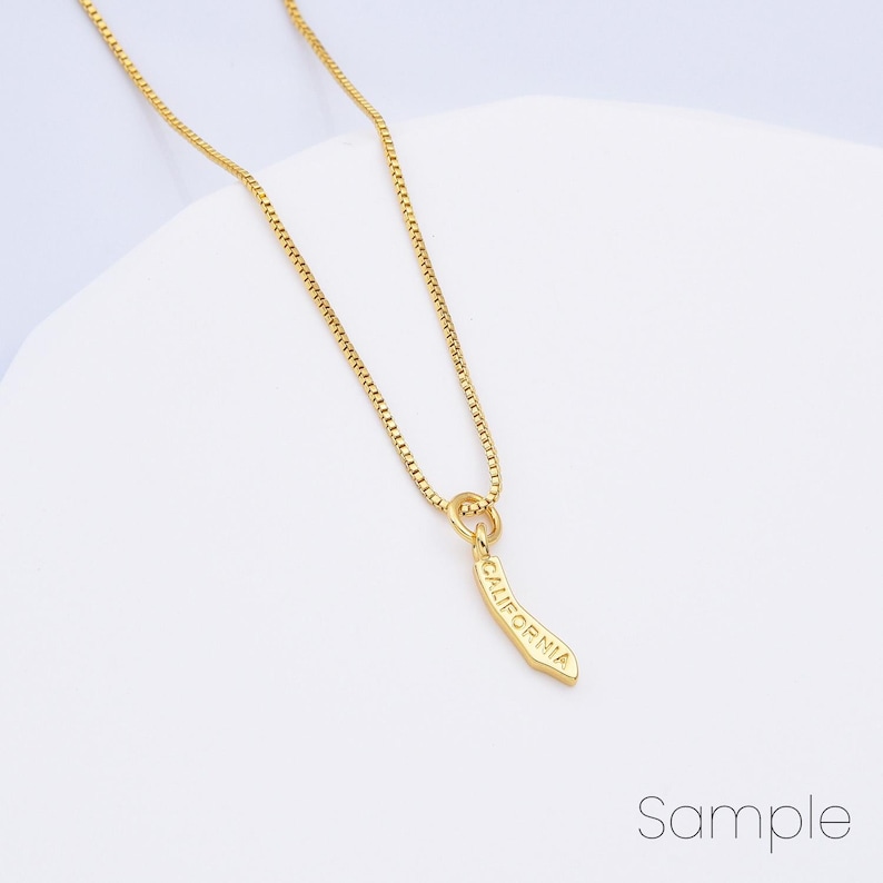 California State Charm, Gold Filled California State Gold Pendant, CA ...