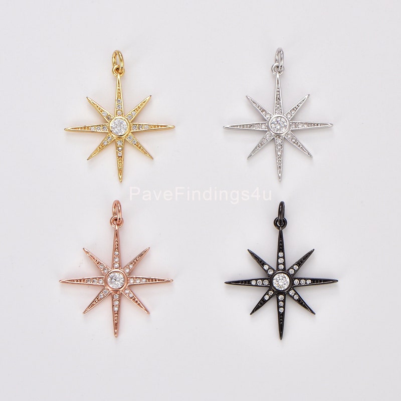 North Star Charm - Etsy