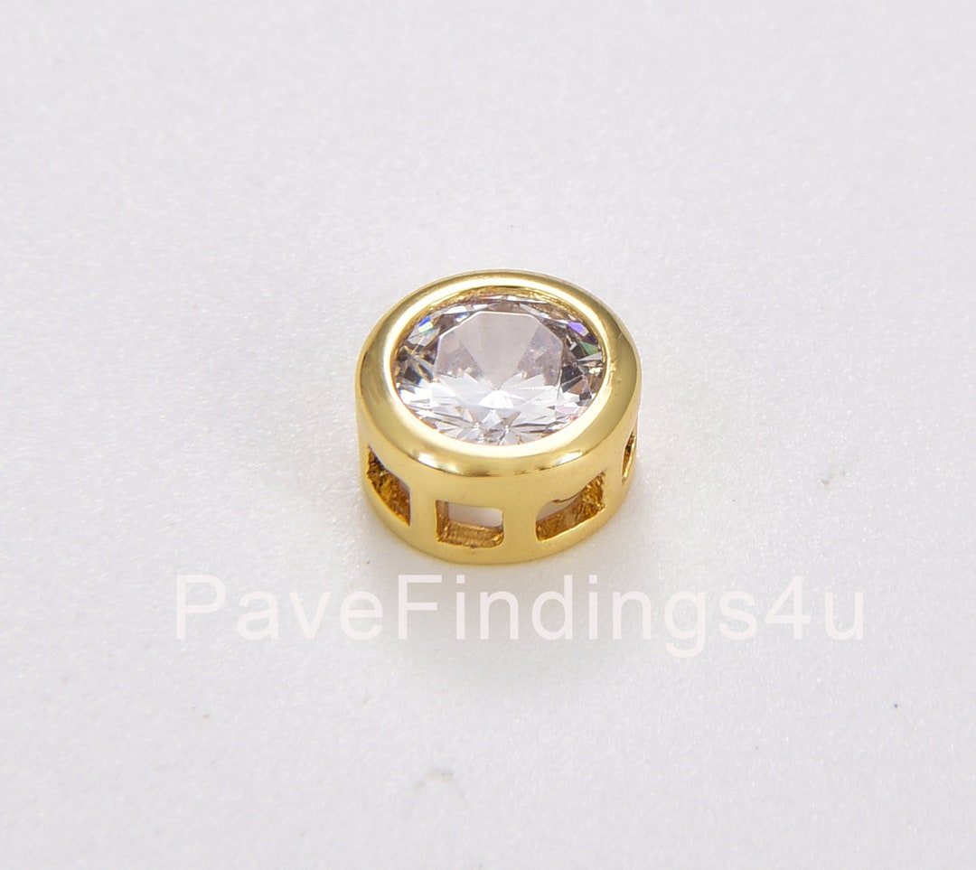 Round Shaped Bead CZ Micro Pave, Round Bead, Spacer Beads, Cubic ...