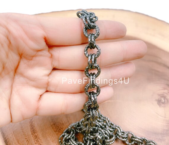 Double Ring Chain by Yard Rolo Chain by Foot Wholesale Bulk - Etsy