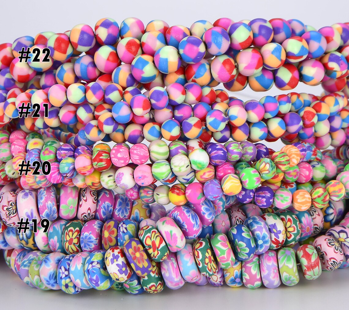 10mm Assorted Design Polymer Clay Beads High Quality Polymer - Etsy