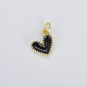 Neon Heart Charms Enamel Heart Pendant for Necklace Earring Charm ...