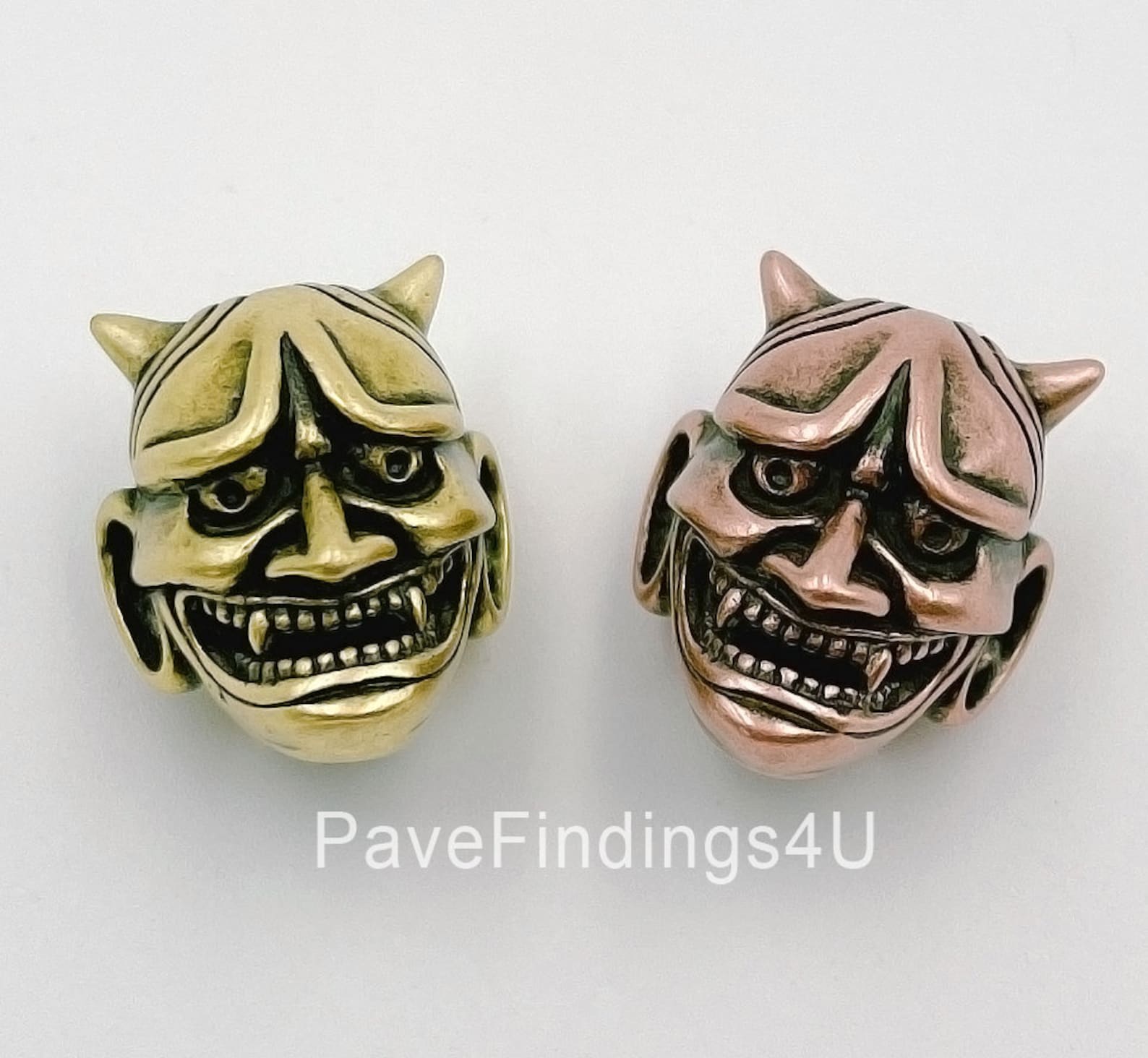 Antique Japanese Hannya Mask Charm Beads Oni Mask Beads - Etsy