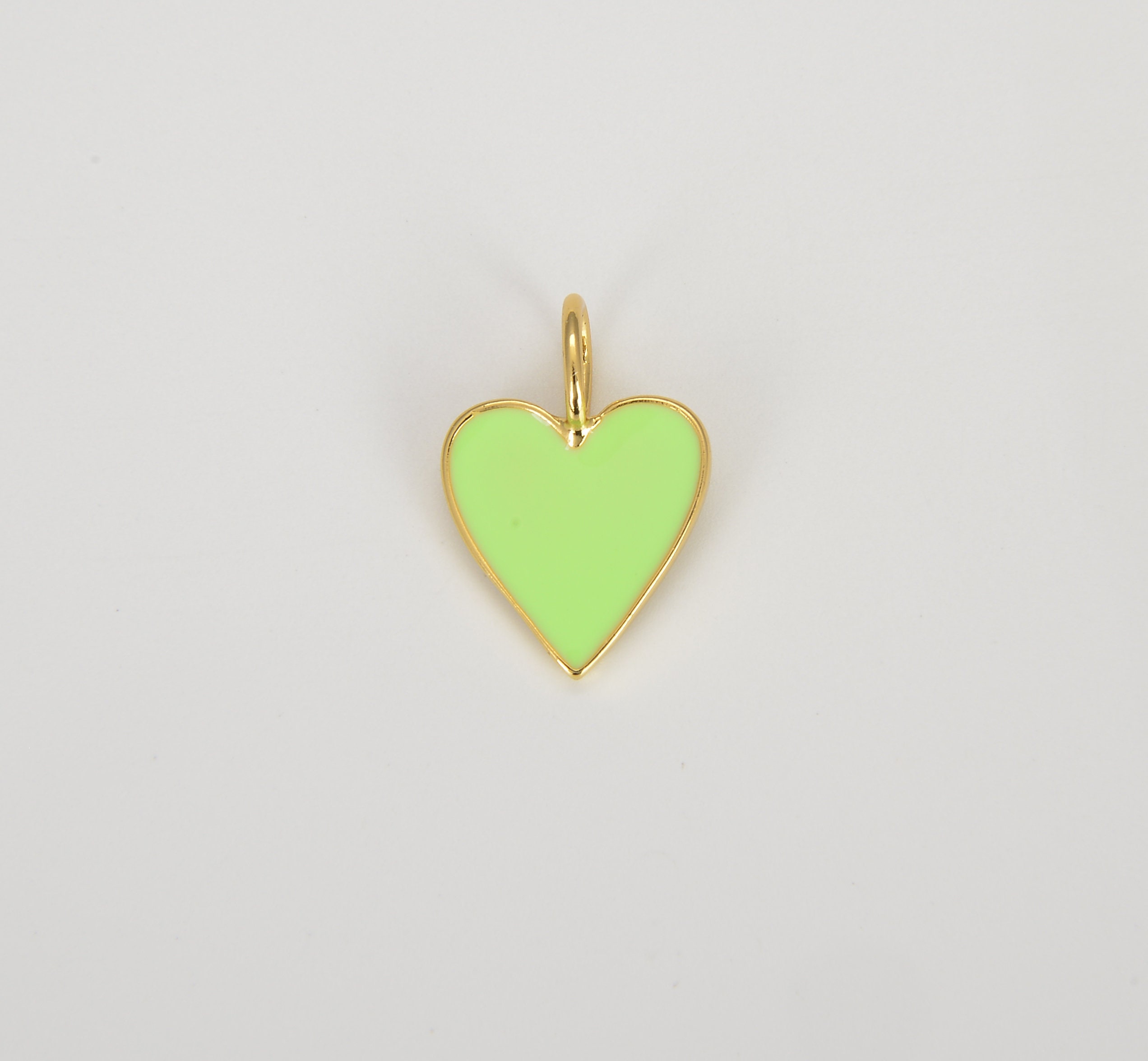 Dainty Neon Heart Charms Enamel Heart Pendant for Necklace - Etsy