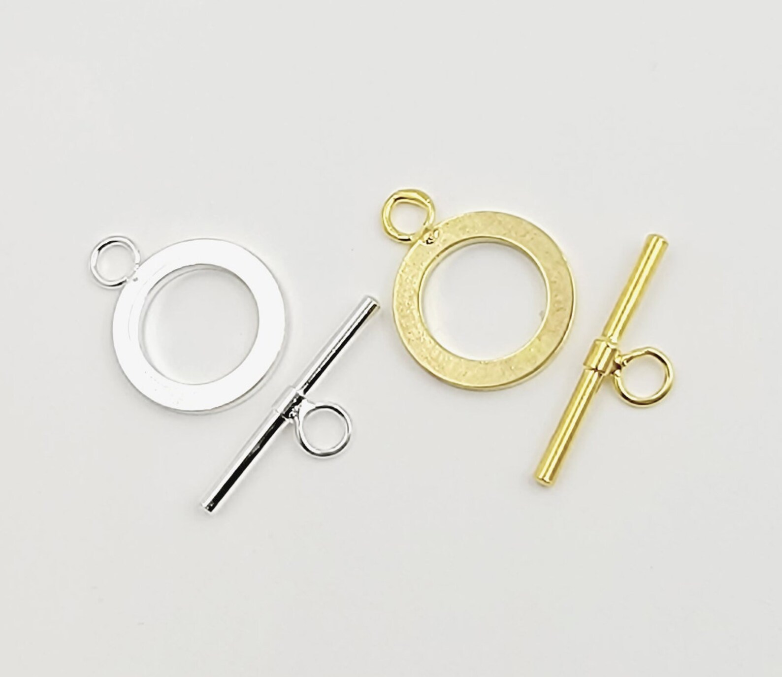 1 Set 16mm Gold Filled Toggle Clasp, Silver Toggle Clasp, OT Clasp for ...