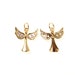 24K Gold Angel Charm Pendant, CZ Micro Pave Angel Pendant, Cubic ...