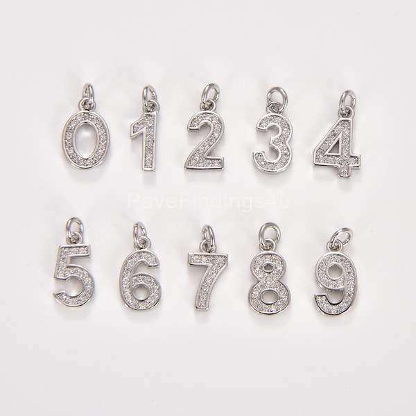 Number Charms - Etsy