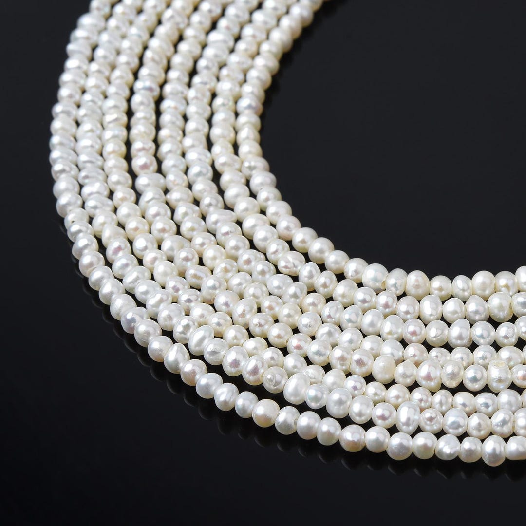 Freshwater Pearls 3.5mm Round White - High Luster Loose Beads for ...