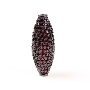 Oval Spacer Beads, Oval Connector, Round Shape Beads, CZ Micro Pave ...