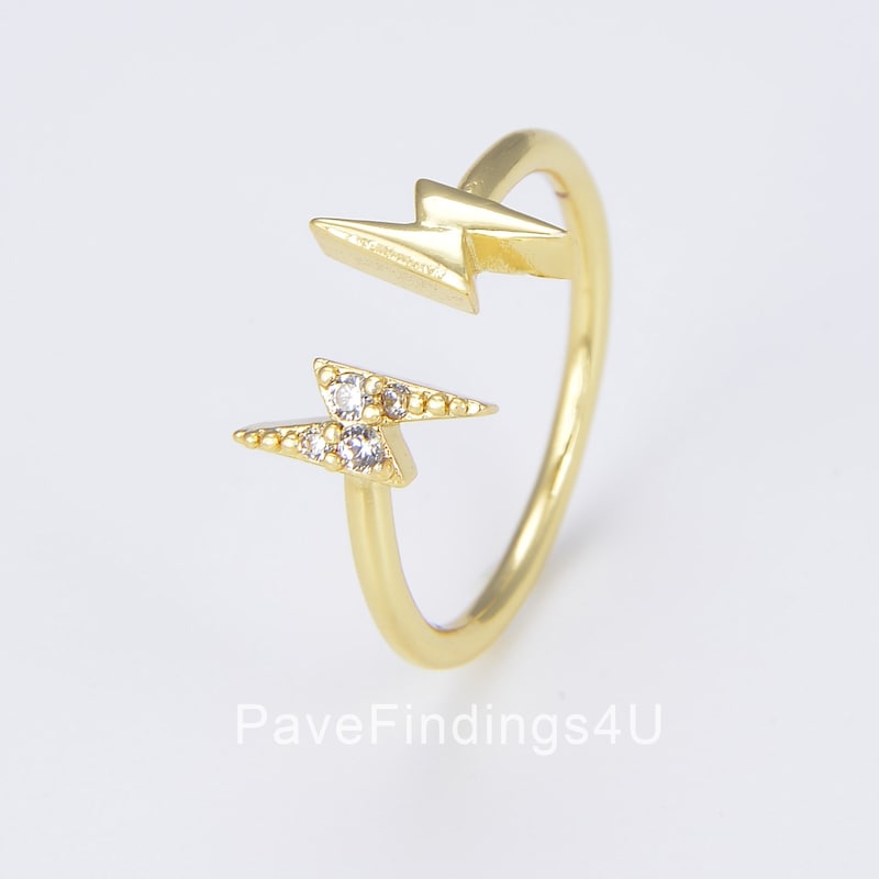 Lightning Bolt Ring - Etsy