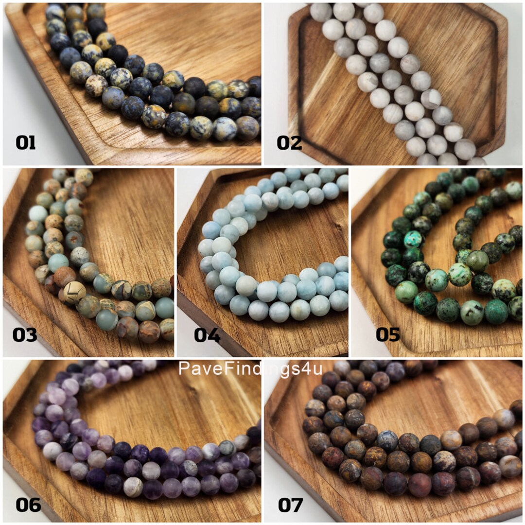 Natural Round Shape Bead Small Size Gemstone Loose Beads DIY Jewelry ...