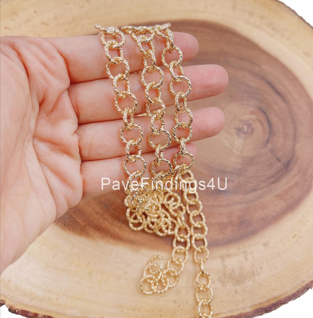 Gold Filled Fancy Rolo Chain by Yard, Rope Cable Chain, Wholesale Bulk ...