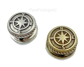 Vintage Compass Spacer Beads, Compass Spacer Beads, Compass Charm ...
