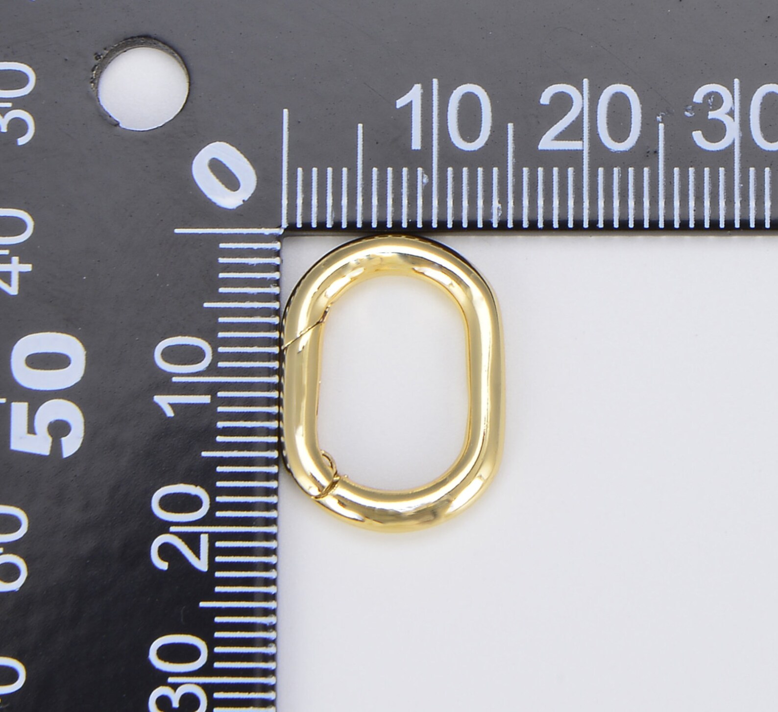 Carabiner Spring Push Clasp, 18K Gold Clasp, Screw Clasp Oval Lock ...