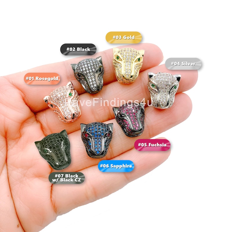 18k Gold Panther Charm - Etsy